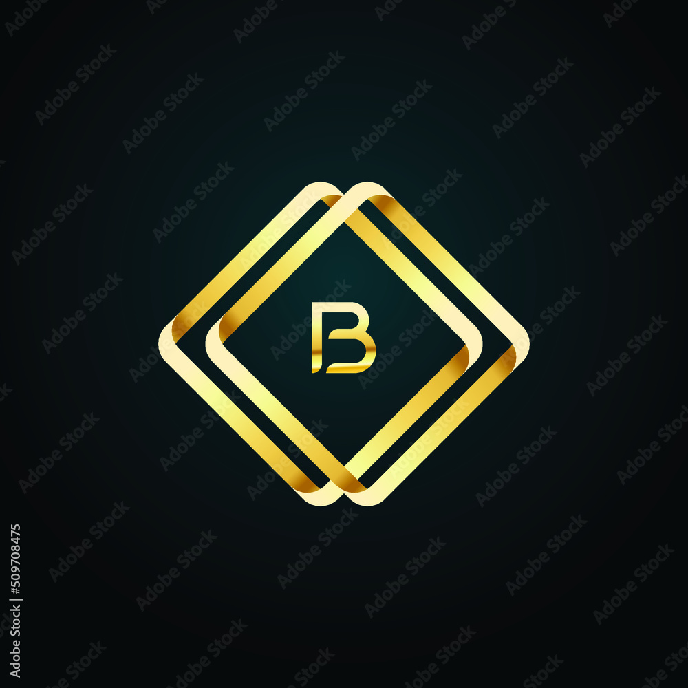 Premium luxury Vector elegant gold and font Letter B Template for ...