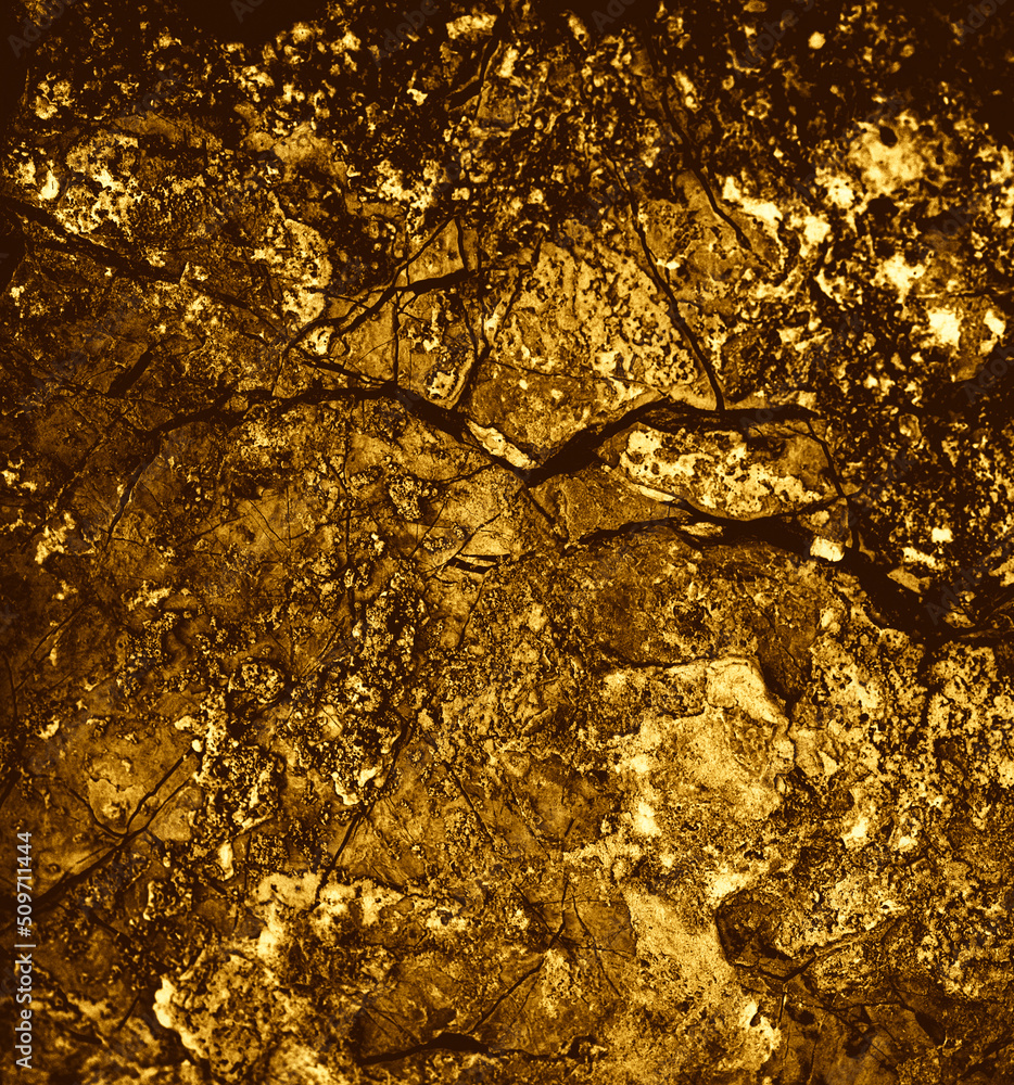 Stone texture. Gold texture. Golden Ore rocks. Stone background ...