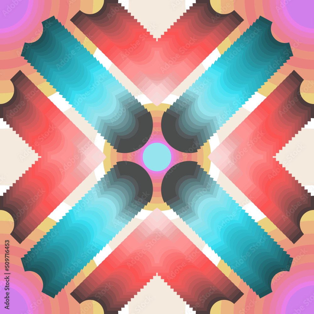 Interlaced geometry with different gradients. Modern abstract ...