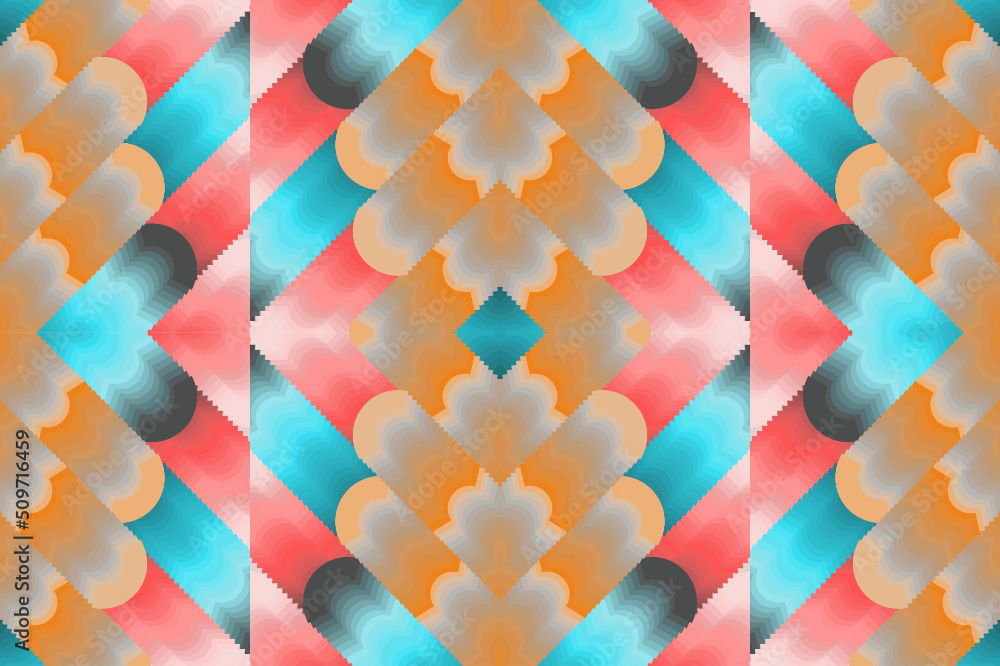 Interlaced geometry with different gradients. Modern abstract background with geometric shapes ...