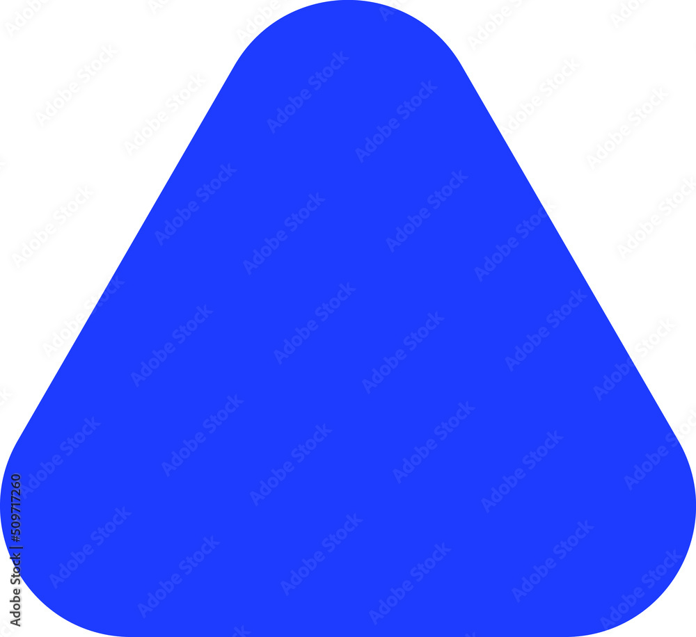 Blue triangle with rounded edges Stock Vector | Adobe Stock