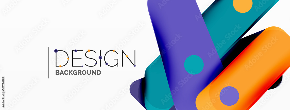 Tech minimal geometric wallpaper. Creative abstract background. Ribbon ...