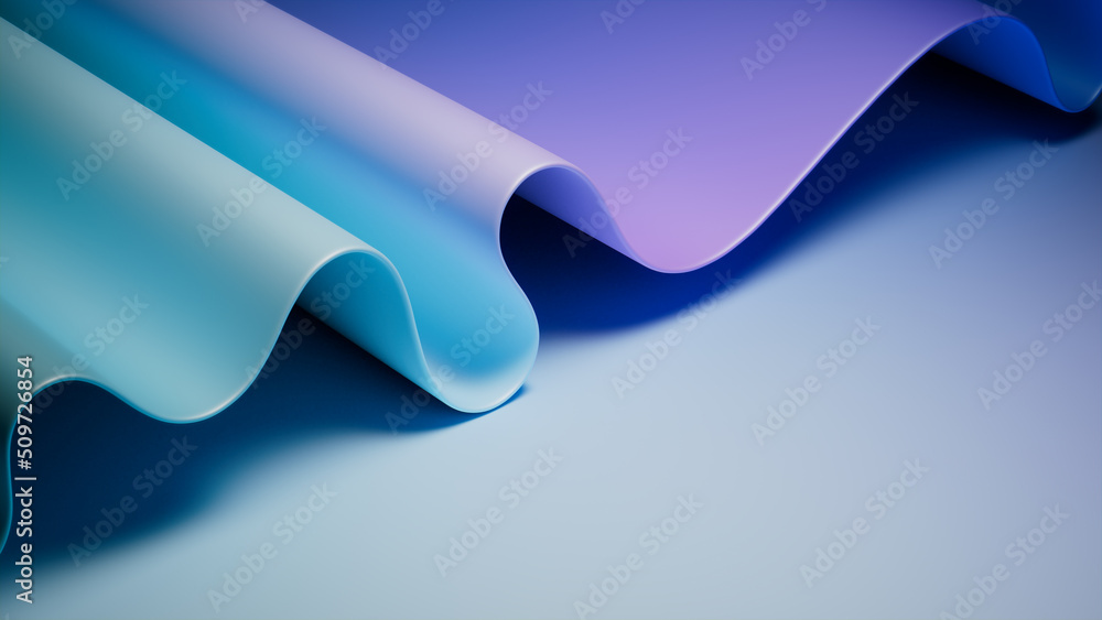 Elegant 3D Gradient Background with Wavy Surface. Violet and Turquoise ...