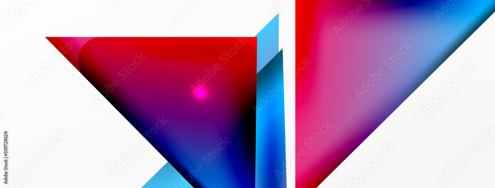 Dynamic 3d geometric abstract background. Triangles and other simple ...