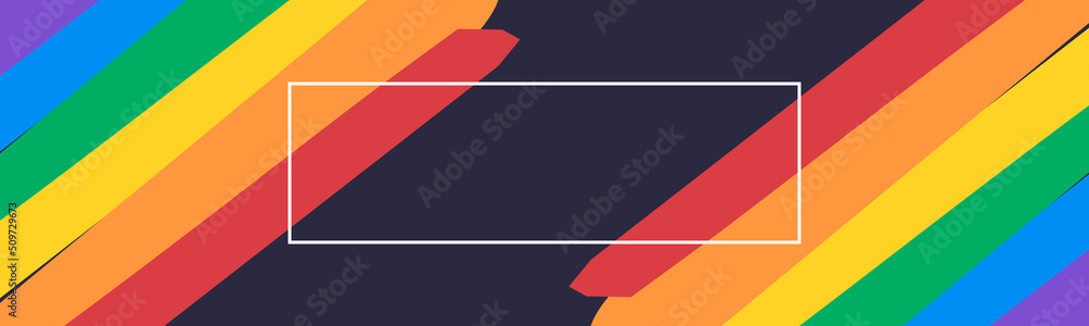 LGBTQ pride month background. Rainbow wave shape color illustration ...