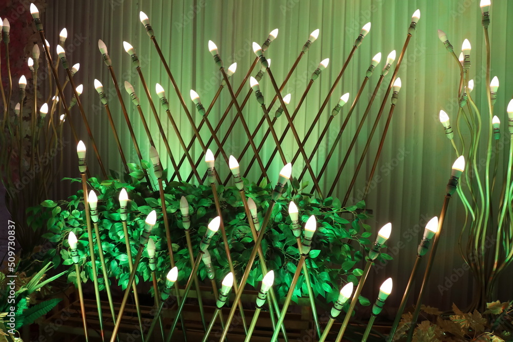 Elegant Lights Of Stage Decorations Stock Photo | Adobe Stock