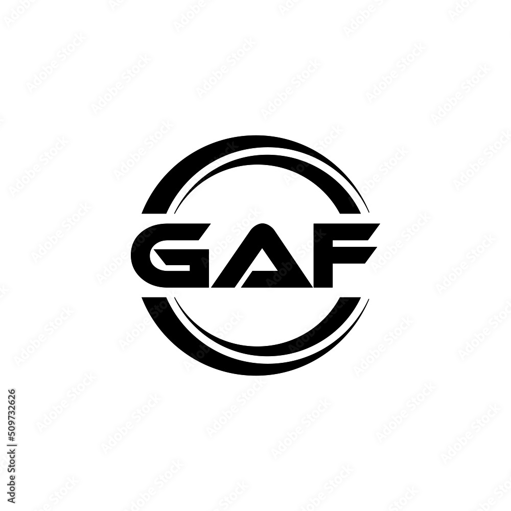 GAF letter logo design with white background in illustrator, vector ...