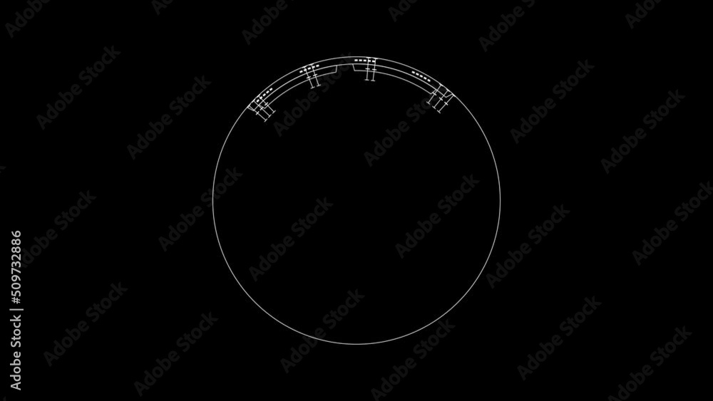 PNG Alpha.Circle HUD technological futuristic elements.Sci Fi circle ...
