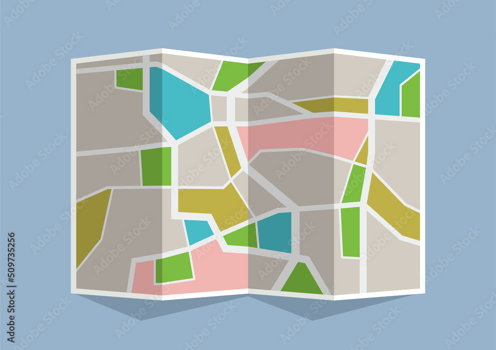 paper map guide Stock Vector | Adobe Stock