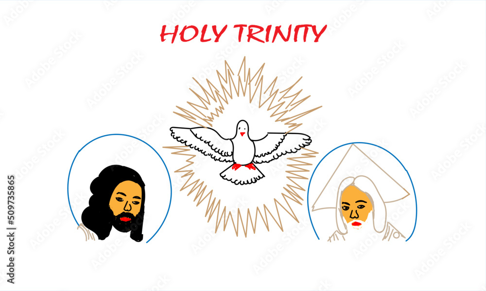 Holy Trinity vector designs for banner, greetings, t-shirts.. Stock ...