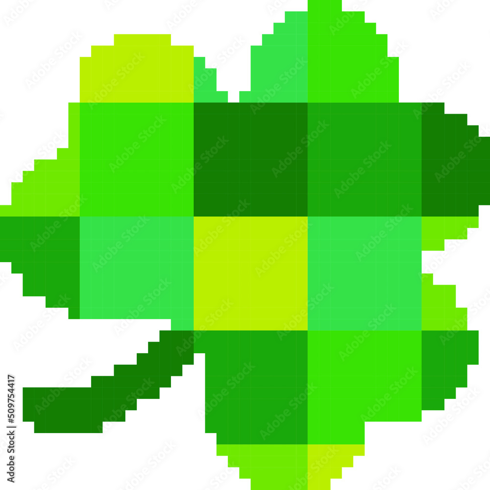 clover pixel art vector illustration. clover image or clip art. Stock ...