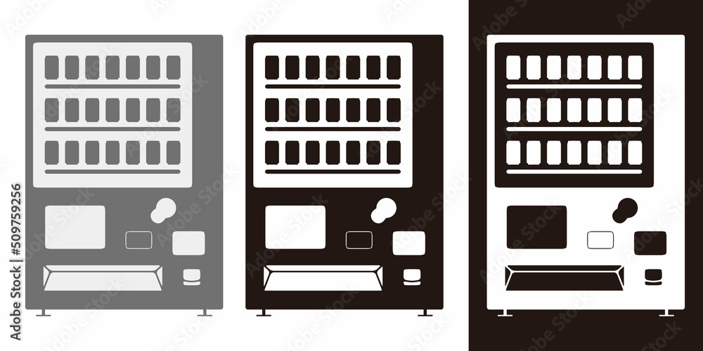 Vetor de 自動販売機・自販機アイコン／シルエット ベクターイラスト素材 日本式 do Stock | Adobe Stock