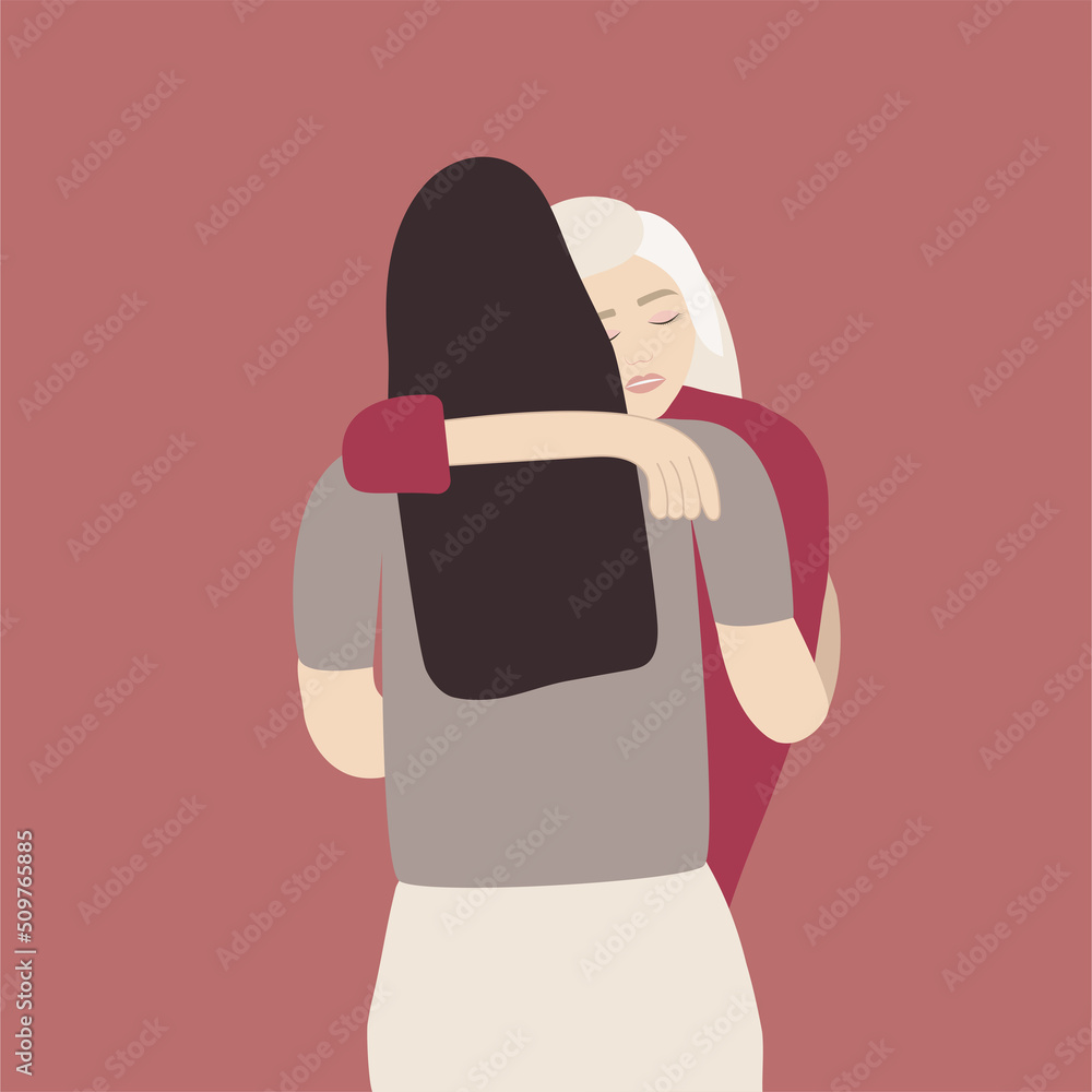 Support concept, consolation concept, family concept, friendship ...