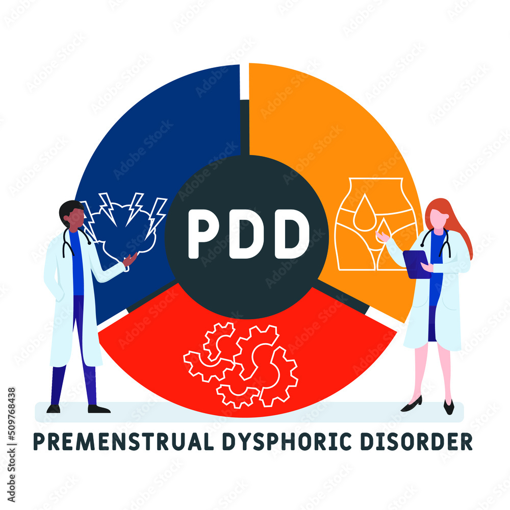 PDD - Premenstrual Dysphoric Disorder acronym. business concept ...