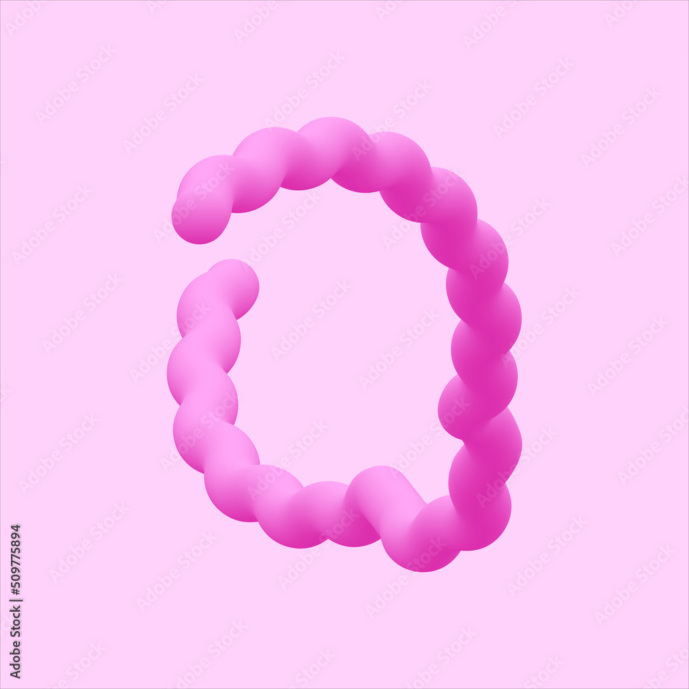 Q letter pink cotton candy logo design. Vector shinny isolated font for ...