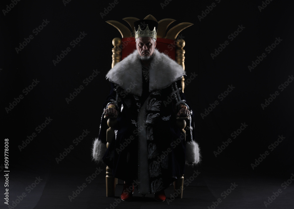 medieval king on the throne Stock Photo | Adobe Stock