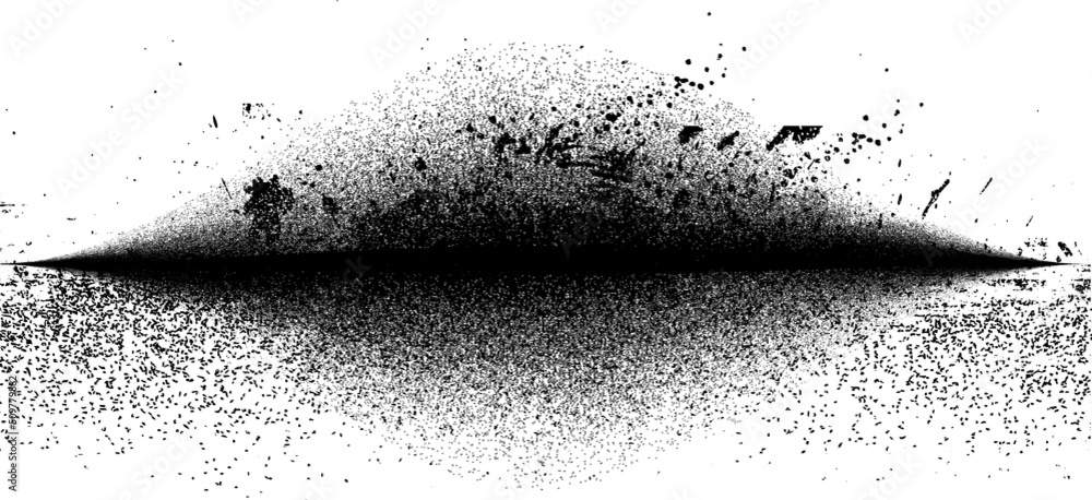 Sprayed black line .Graffiti art design . Noise dispersion logo . Spray ...