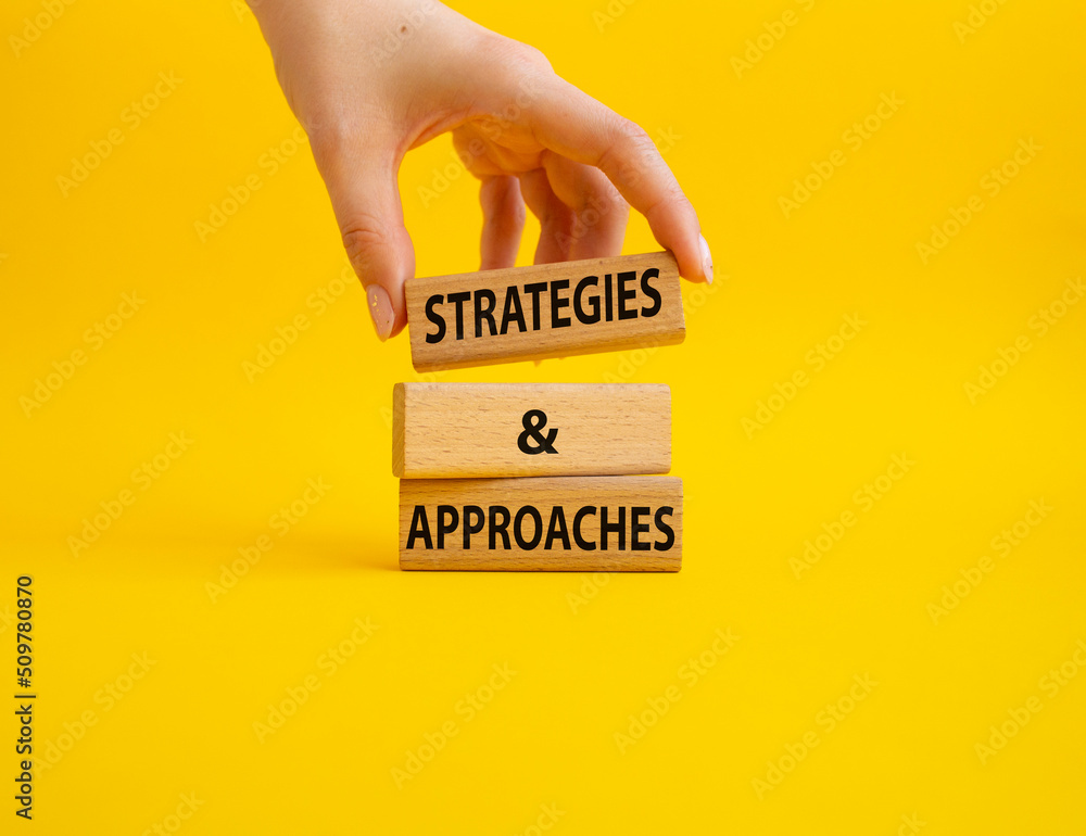 Strategies and approaches symbol. Concept word Strategies and ...