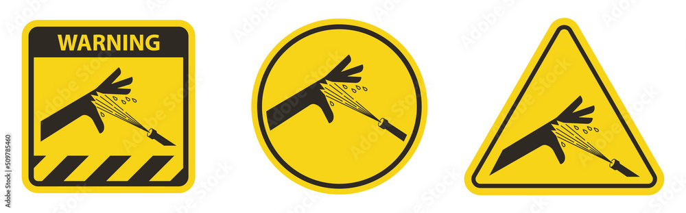Skin Puncture Pressurized Water Jet Symbol Sign Isolate On White ...