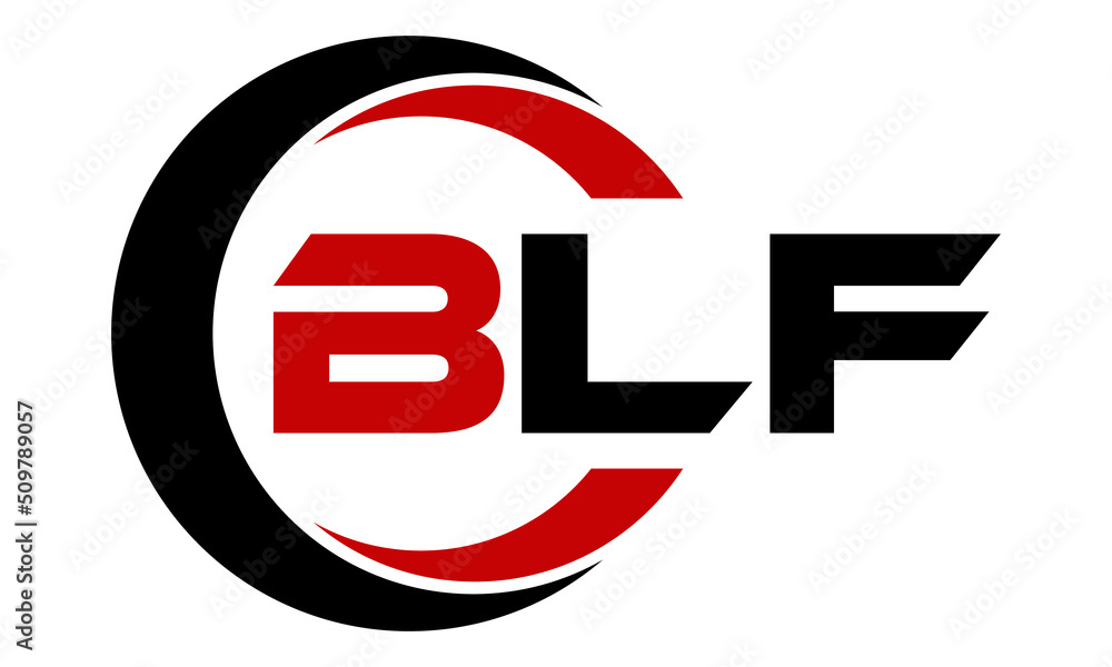 BLF swoosh three letter logo design vector template | monogram logo ...