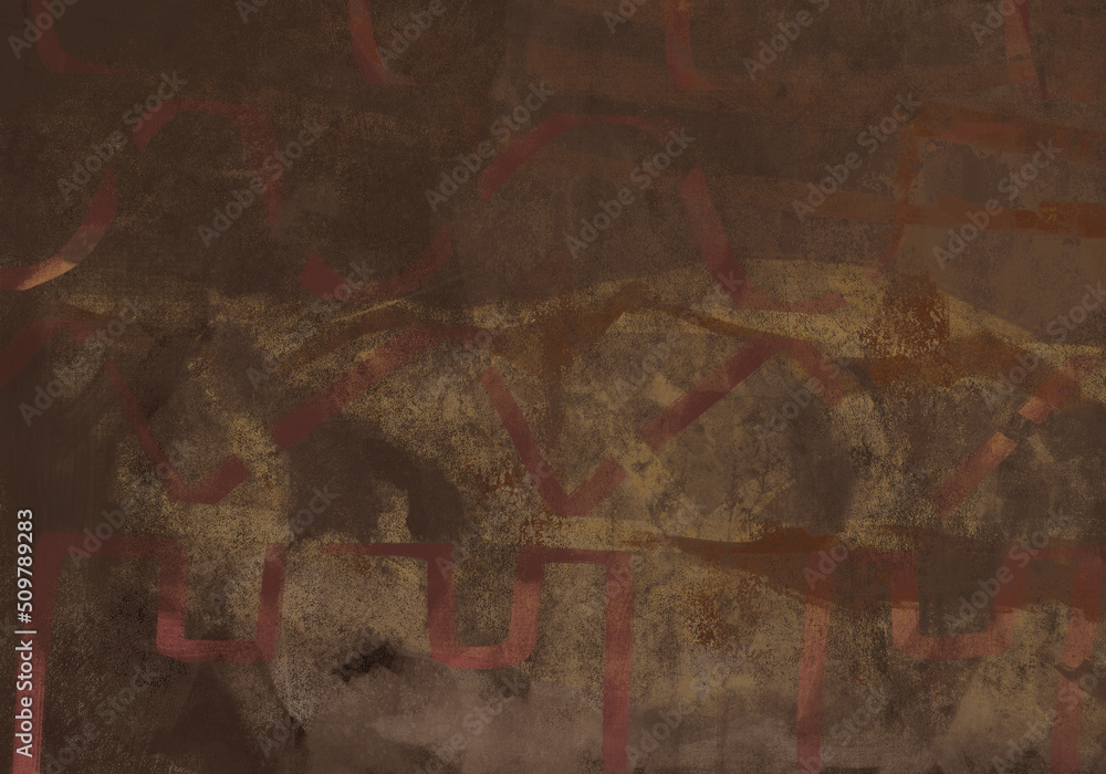 Calm motif texture, grunge and red pattern brush stroke, art with ...