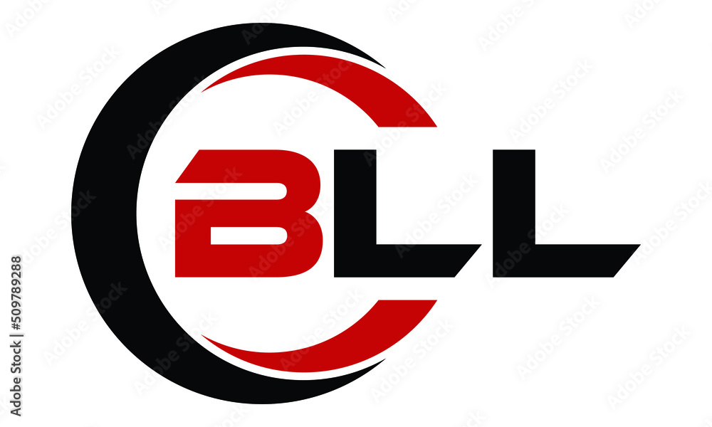 BLL swoosh three letter logo design vector template | monogram logo ...