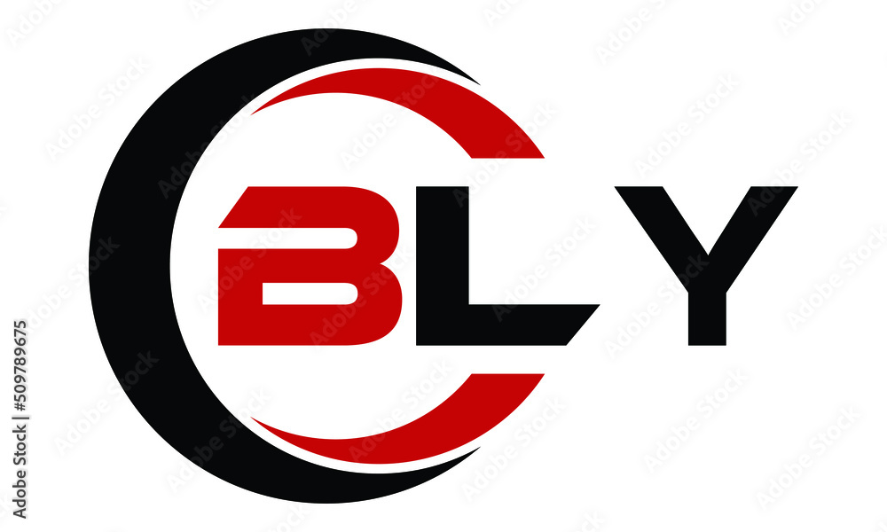 BLY swoosh three letter logo design vector template | monogram logo ...