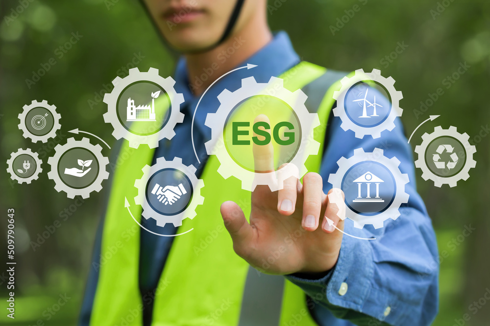 ESG concept of environmental, social, and governance. engineering ...