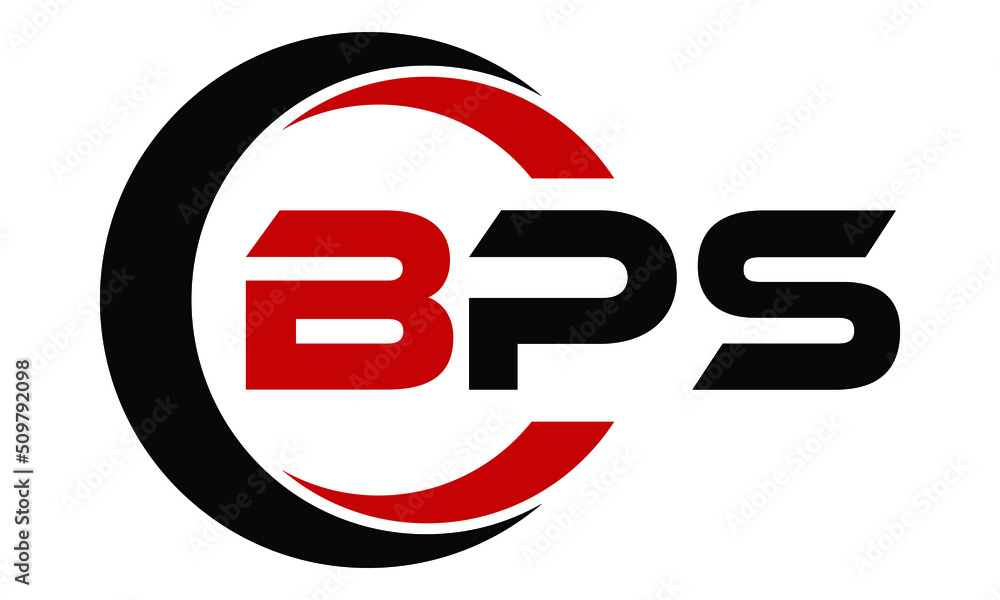 BPS swoosh three letter logo design vector template | monogram logo | abstract logo | wordmark ...
