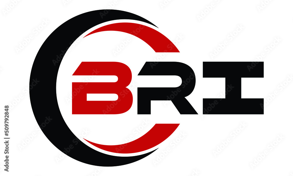 BRI swoosh three letter logo design vector template | monogram logo ...