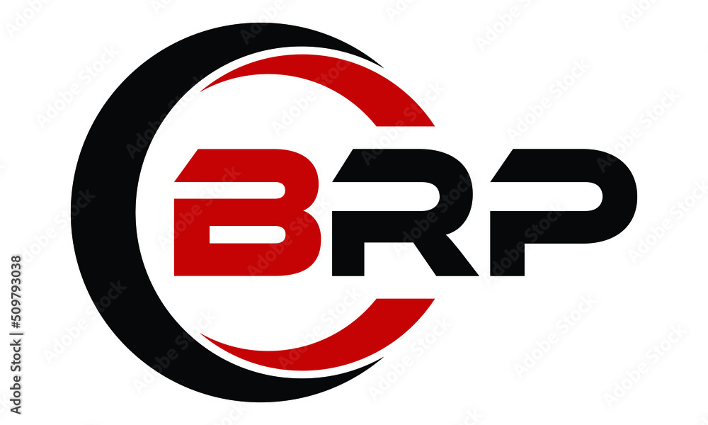 BRP swoosh three letter logo design vector template | monogram logo ...