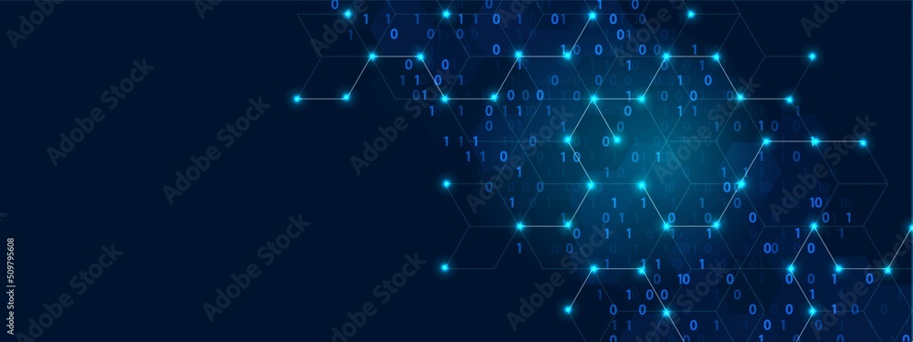 Vector neon information background frame. Computer technology design ...