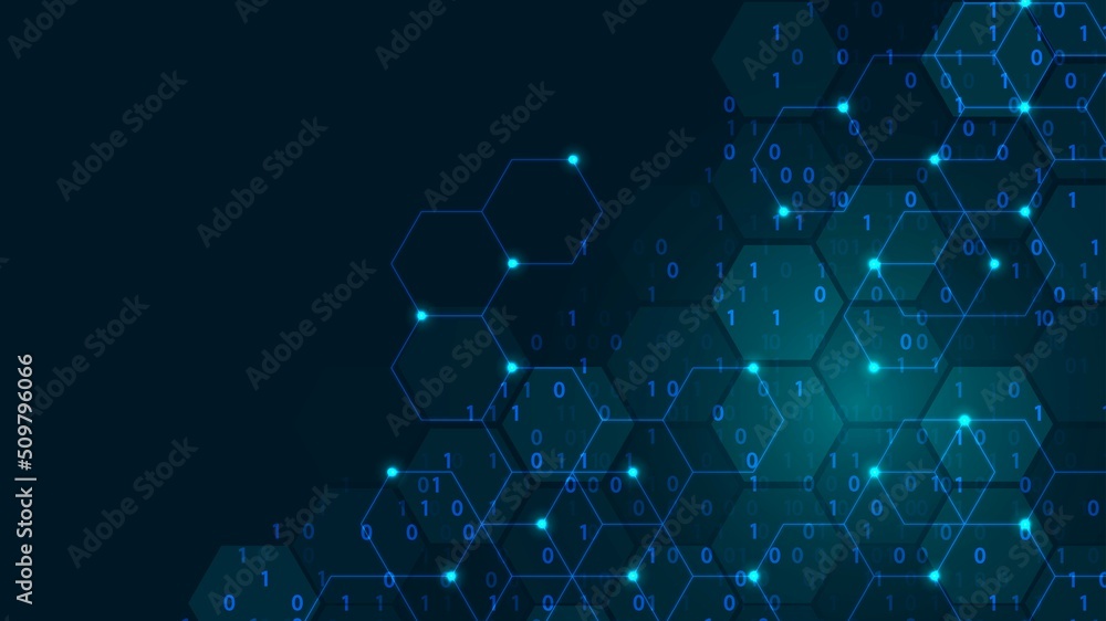 Vector neon information background frame. Computer technology design ...