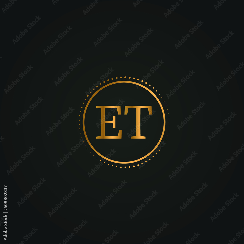 ET letter design for logo and icon.ET monogram logo.vector illustration ...