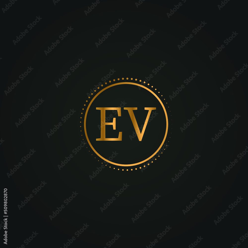 EV letter design for logo and icon.EV monogram logo.vector illustration ...