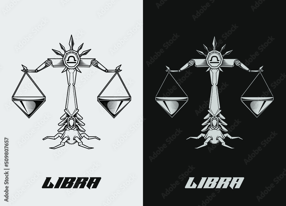 Zodiac Astrology Horoscope Cards Linear Design Vector Illustrations