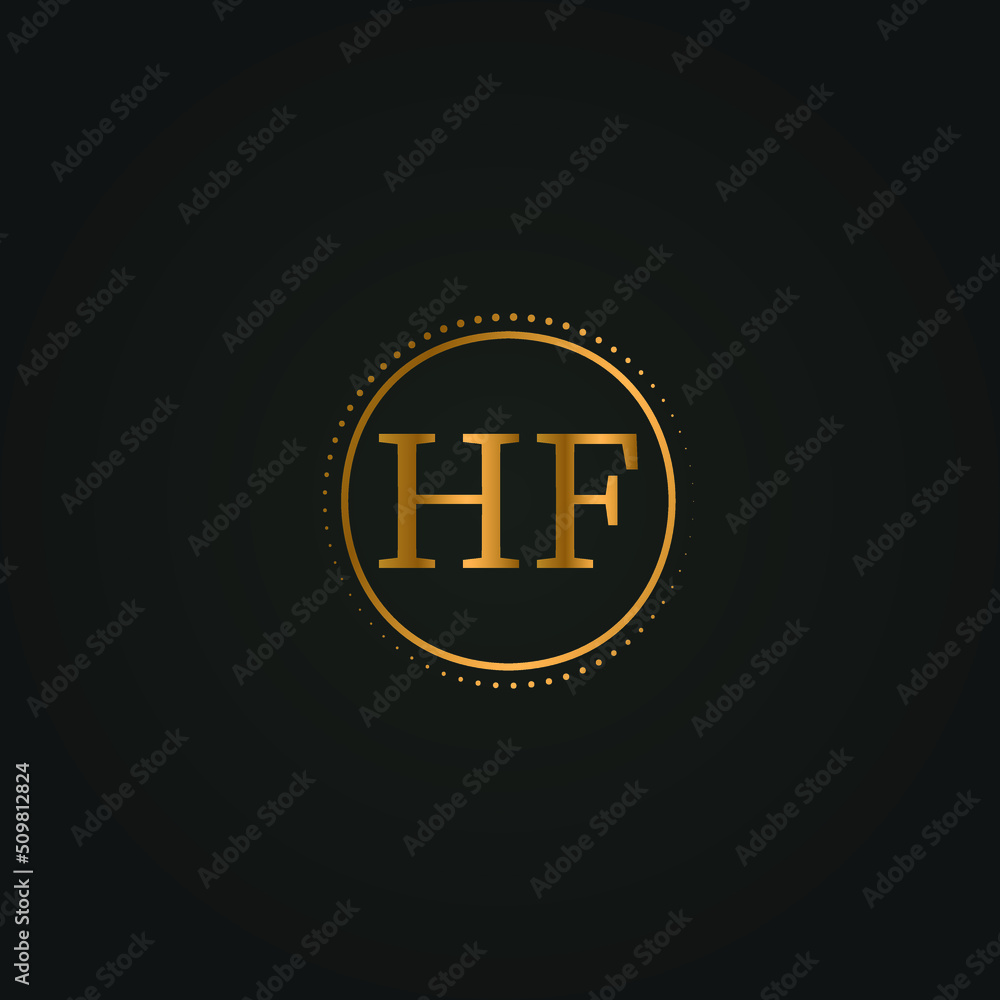 HF letter design for logo and icon.HF monogram logo.vector illustration ...