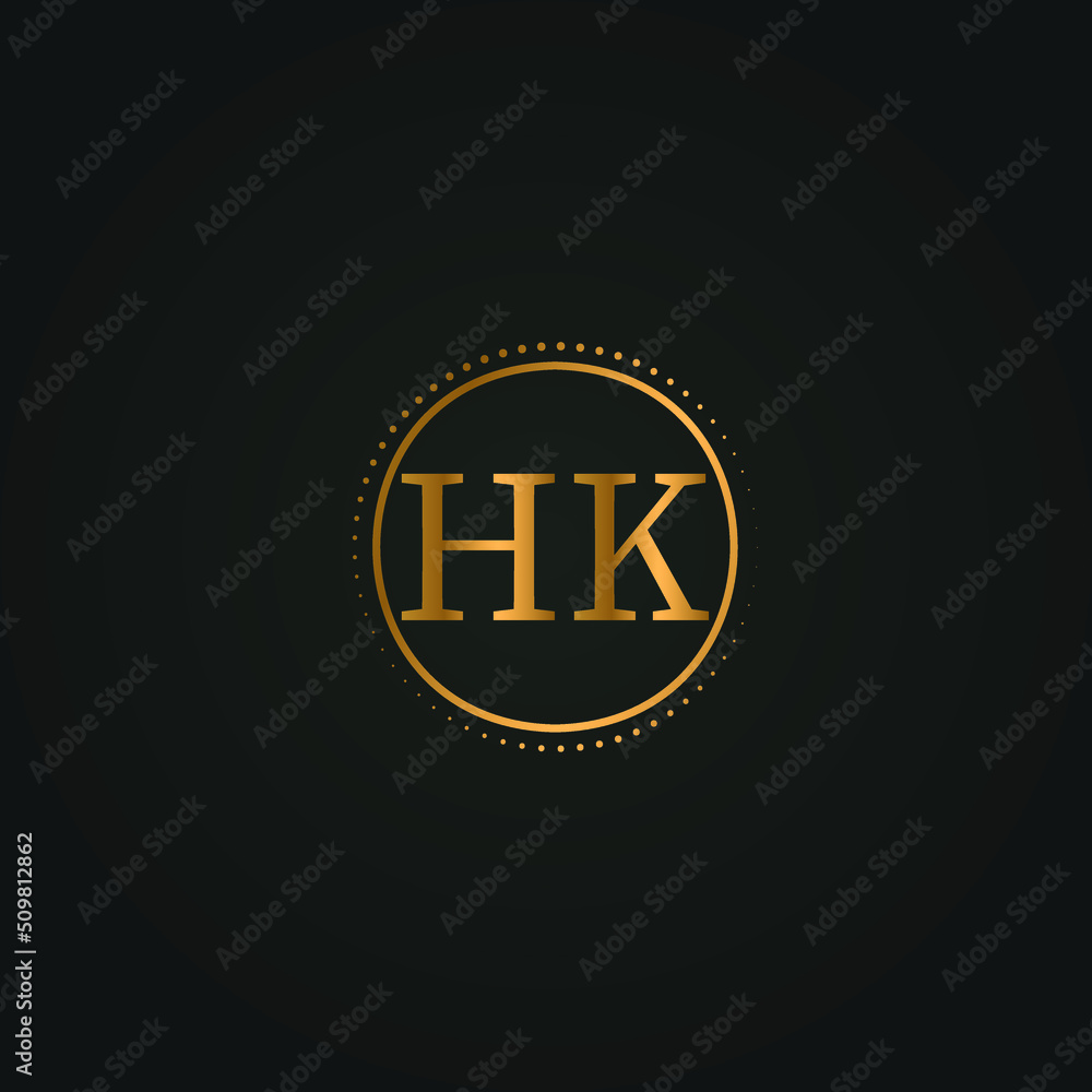 HK letter design for logo and icon.HK monogram logo.vector illustration ...