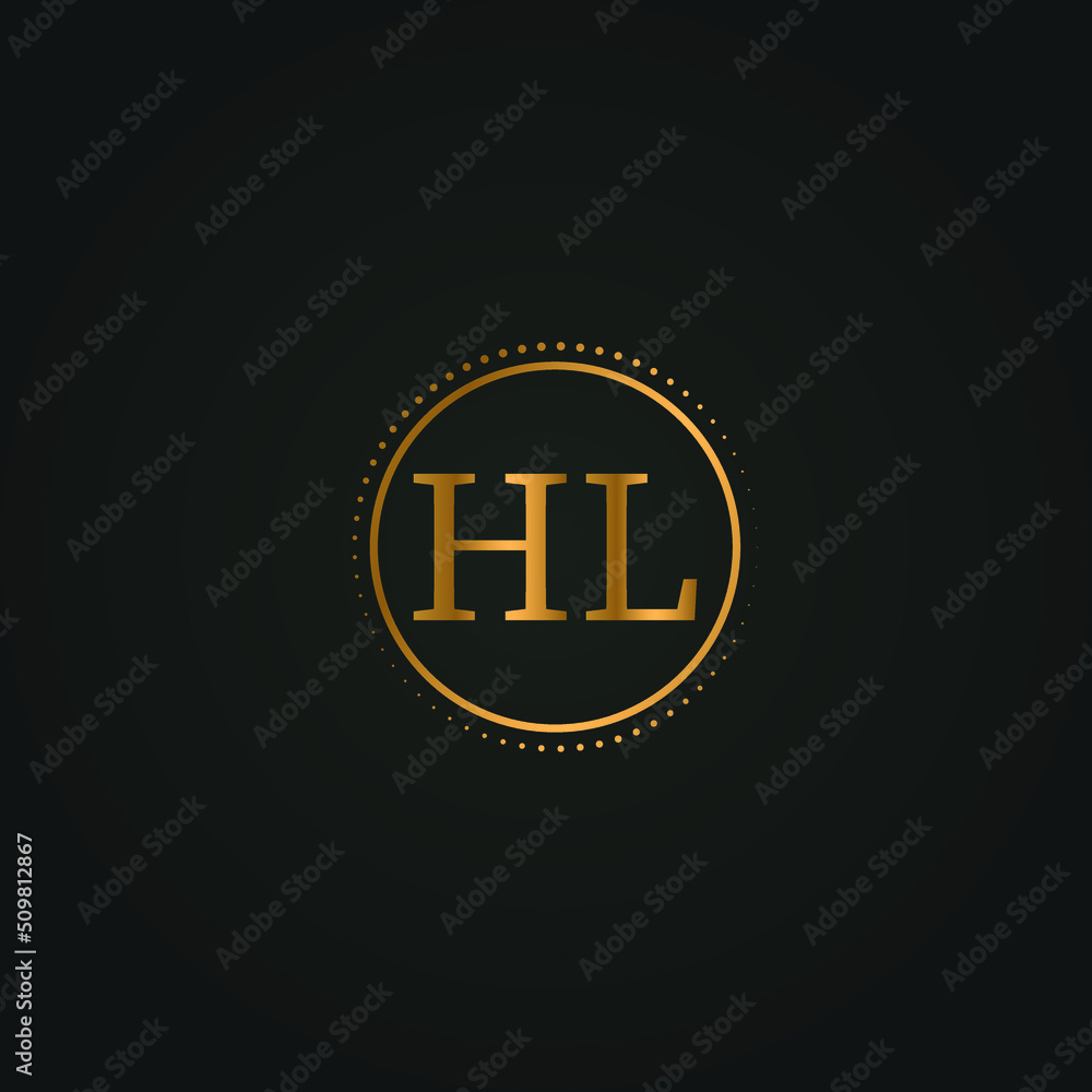 HL letter design for logo and icon.HL monogram logo.vector illustration ...