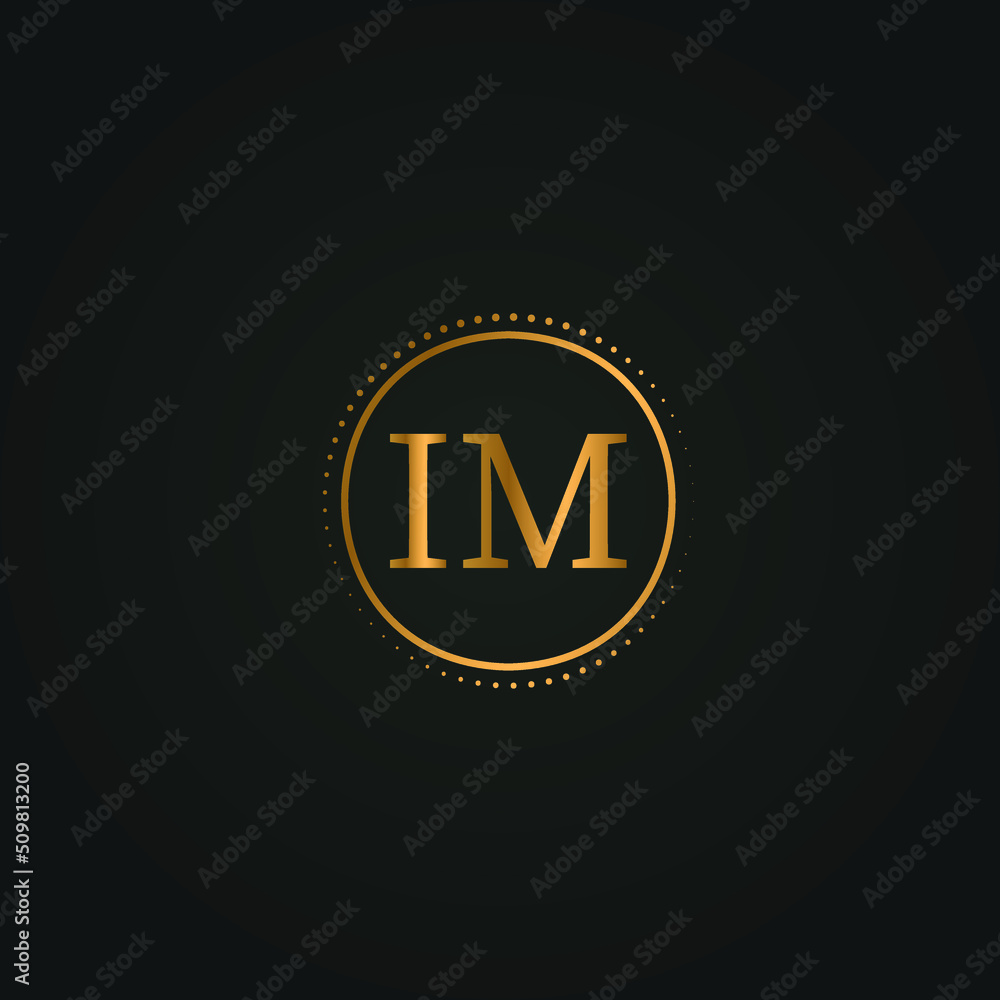 IM letter design for logo and icon.IM monogram logo.vector illustration ...
