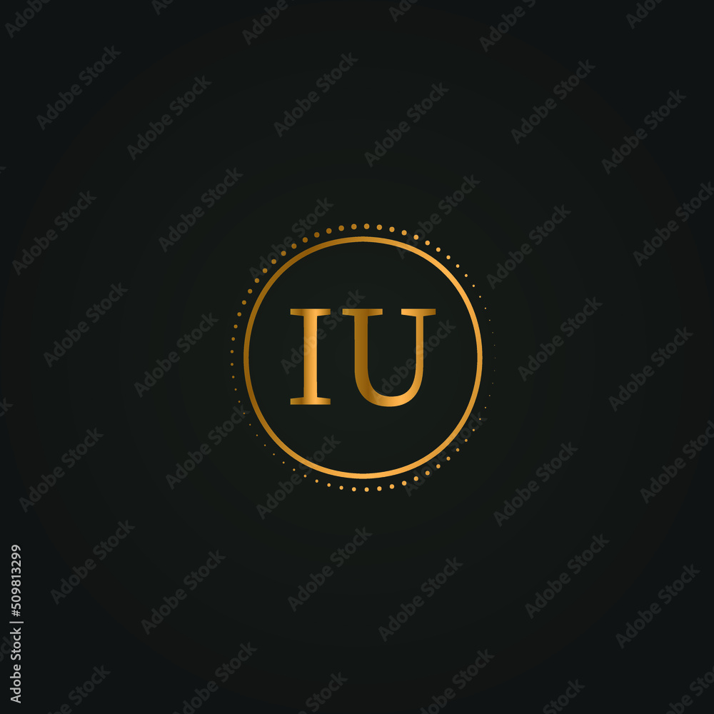 IU letter design for logo and icon.IU monogram logo.vector illustration ...