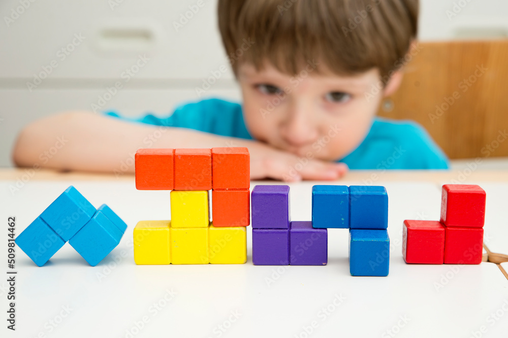 Wooden colorful blocks similar to popular ‎tile-matching puzzle game ...