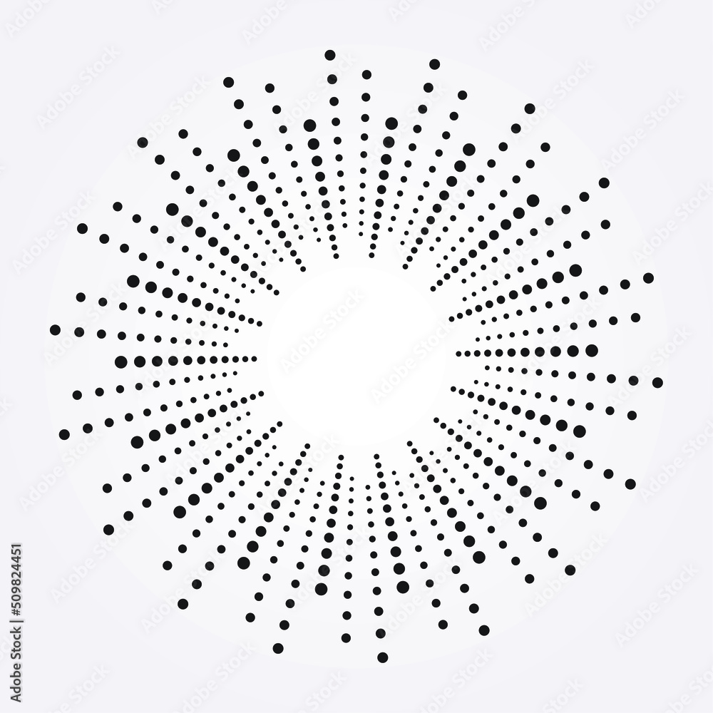 Halftone radial background. Abstract concentric circle backdrop ...