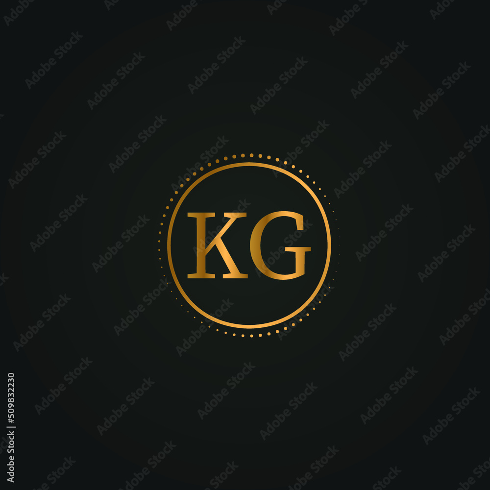 KG letter design for logo and icon.KG monogram logo.vector illustration ...