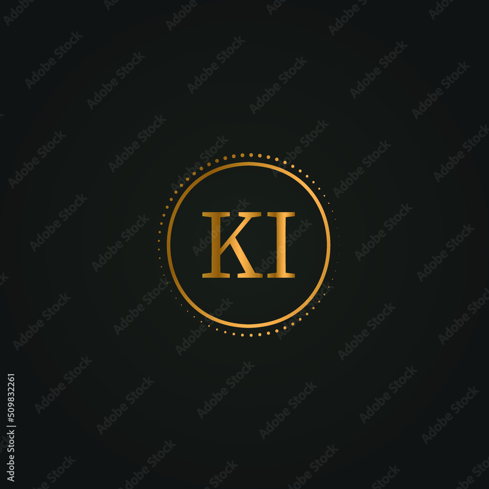 KI letter design for logo and icon.KI monogram logo.vector illustration ...