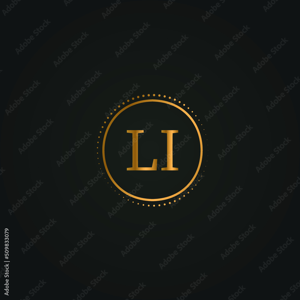LI letter design for logo and icon.LI monogram logo.vector illustration ...