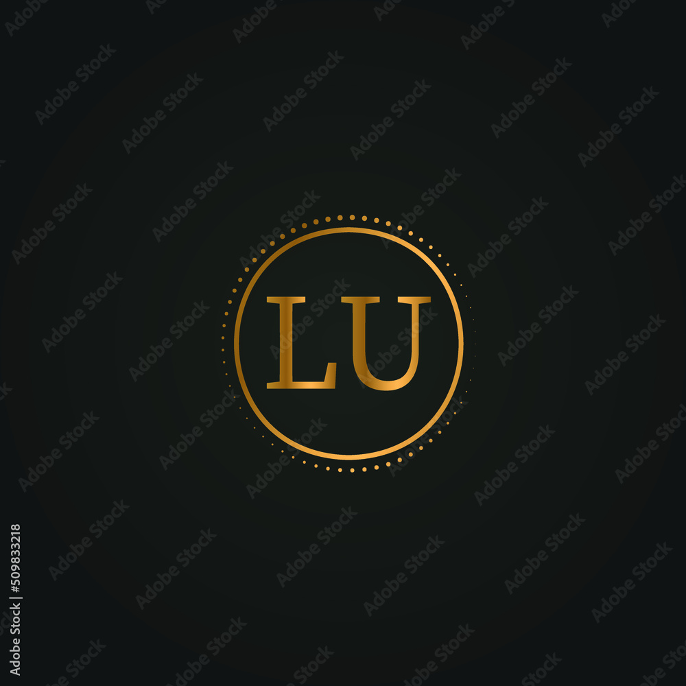 LU letter design for logo and icon.LU monogram logo.vector illustration ...