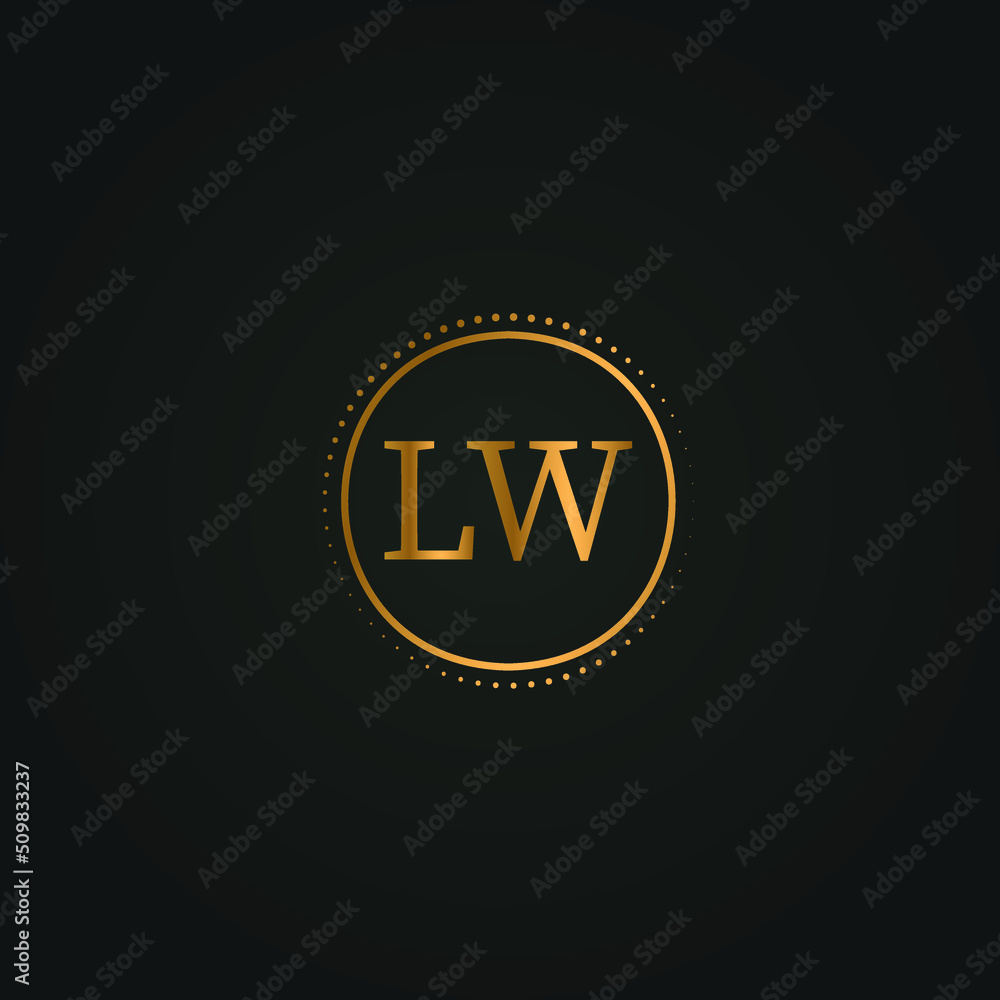 LW letter design for logo and icon.LW monogram logo.vector illustration ...