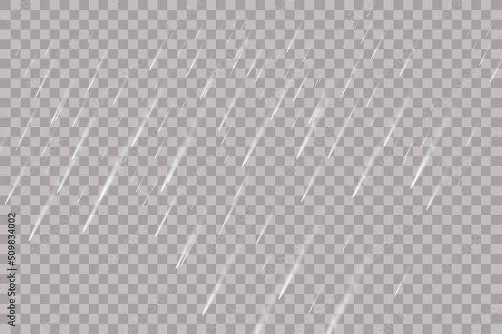 Rain transparent template background. Falling water drops texture ...