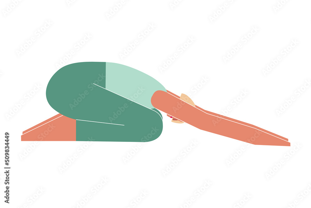 Vector Isolated Concept With Flat Female Character Strong Woman Learns